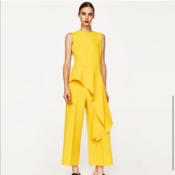 Zara | Tops | Nwot Zara Asymmetrical Yellow Sleeveless Topl | Poshmark